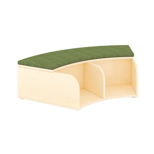 Kids' Clara 2 Shelf Concave Bookcase with Bench | Temple & Webster