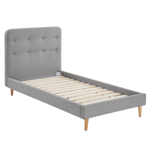 Project Kindy Furniture Maxwell Pine Wood Single Bed Frame | Temple ...