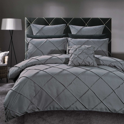 Palatial Designs Grey Abel Quilt Cover Set | Temple & Webster