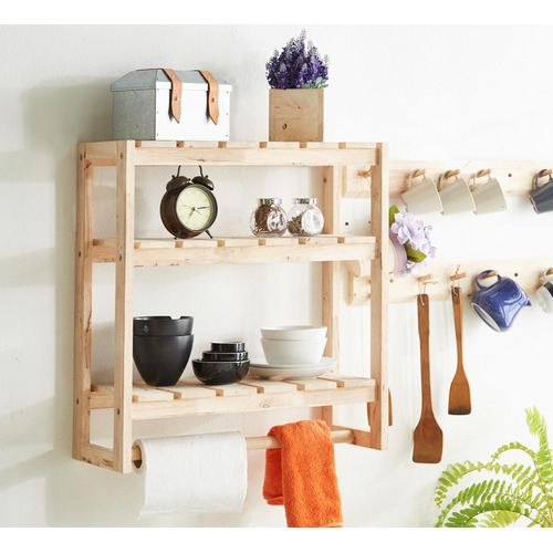Maja Ansel Design Alliona Rubberwood Shelving Units | Temple & Webster