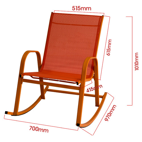 Ever Dreaming Living Arden High Back Outdoor Rocking Chair | Temple ...