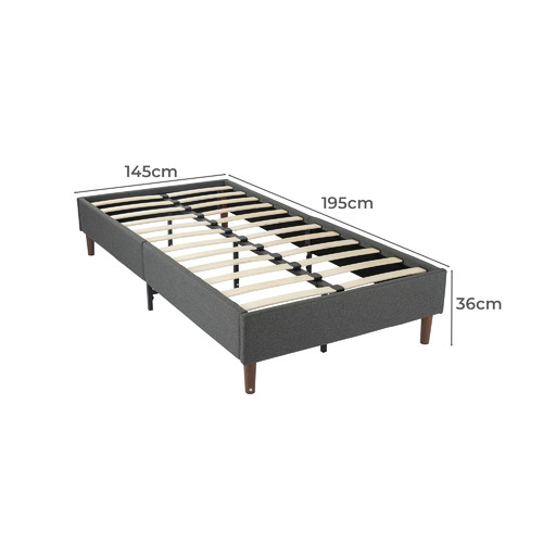 Ever Dreaming Living Dark Grey Kinsley Bed Base | Temple & Webster