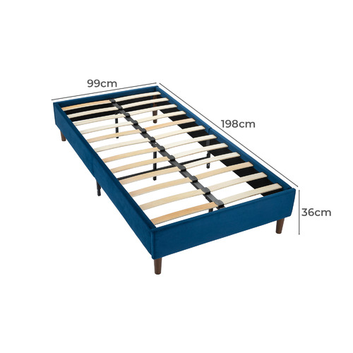 Ever Dreaming Living Blue Kinsley Bed Base | Temple & Webster