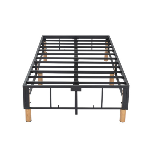 Light Grey Rylee Steel Bed Frame | Temple & Webster