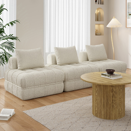 Ella 76cm Boucle Lounge Chairs | Temple & Webster