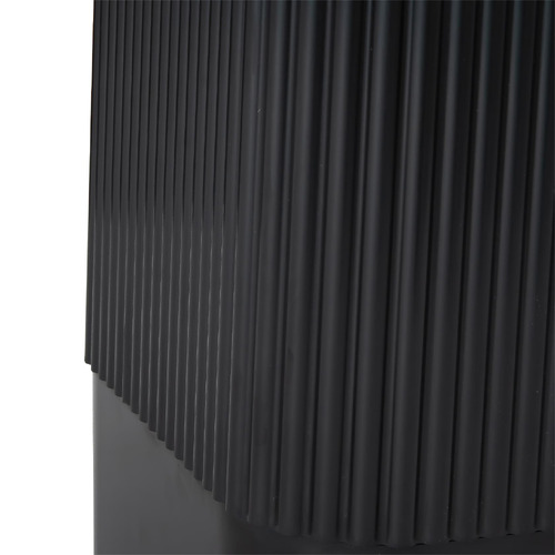 Ever Dreaming Living Black Cedar Ribbed Side Table | Temple & Webster