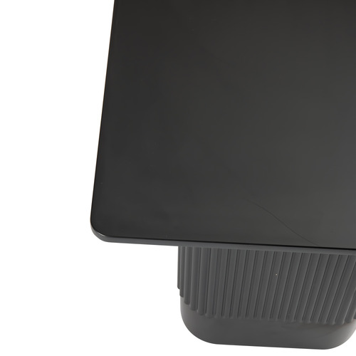 Ever Dreaming Living Black Cedar Ribbed Side Table | Temple & Webster