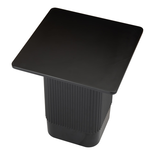 Ever Dreaming Living Black Cedar Ribbed Side Table | Temple & Webster
