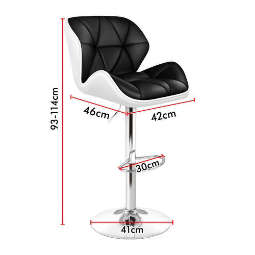 HoxtonRoom Willa Faux Leather Adjustable Barstools | Temple & Webster