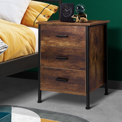 HoxtonRoom Viktor 3 Drawer Bedside Table | Temple & Webster