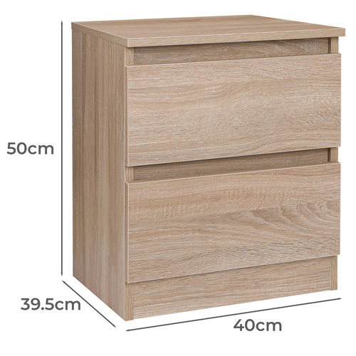 HoxtonRoom Sabrina 2 Drawer Bedside Tables | Temple & Webster