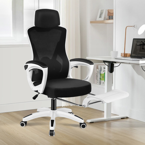 HoxtonRoom Thompson High Back Office Chair with Footrest | Temple & Webster