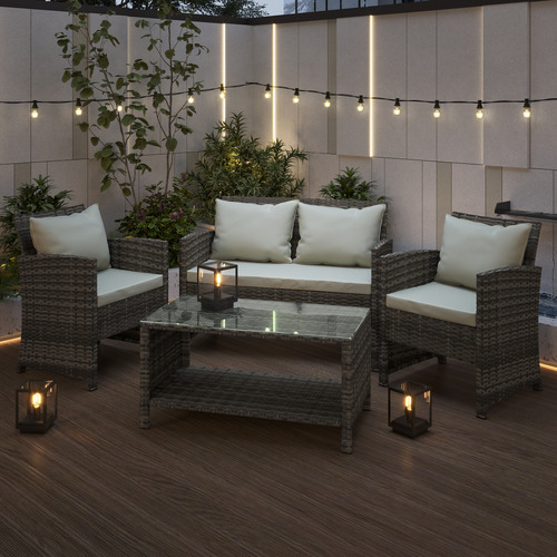 HoxtonRoom 4 Seater Adair Outdoor Lounge Set | Temple & Webster