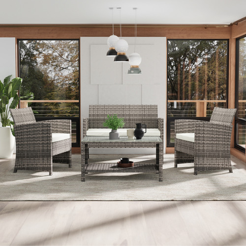 HoxtonRoom 4 Seater Adair Outdoor Lounge Set | Temple & Webster