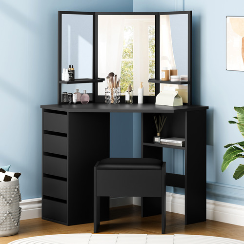 2 Piece Sabine Dressing Table & Stool Set | Temple & Webster