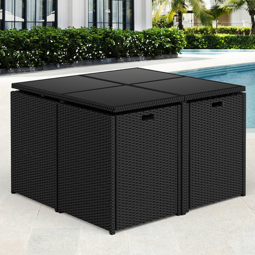 HoxtonRoom 4 Seater Evander Outdoor Dining Table & Chair Set | Temple & Webster