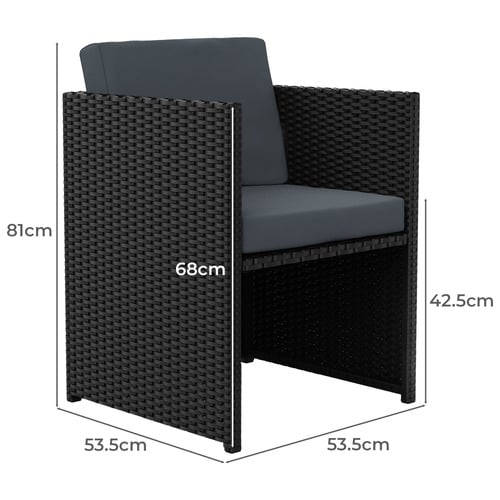 HoxtonRoom 8 Seater Evander Outdoor Dining Table & Chair Set | Temple & Webster