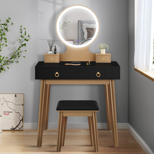 HoxtonRoom 2 Piece Sienna Dressing Table & Stool Set | Temple & Webster