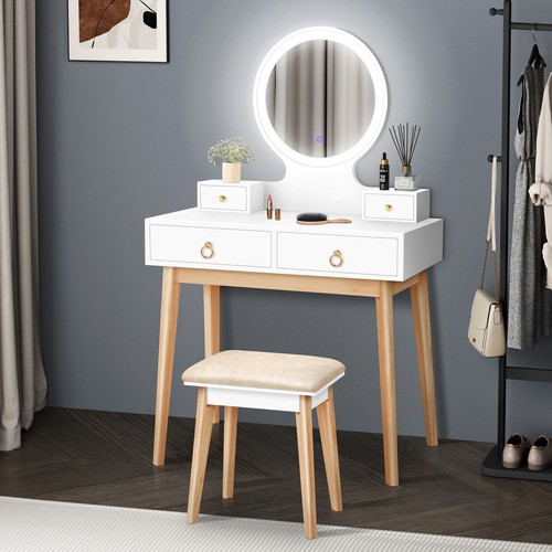2 Piece Sienna Dressing Table & Stool Set | Temple & Webster