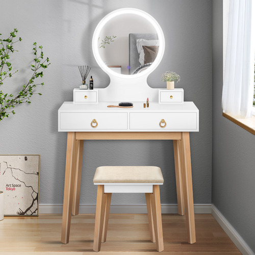 HoxtonRoom 2 Piece Sienna Dressing Table & Stool Set | Temple & Webster