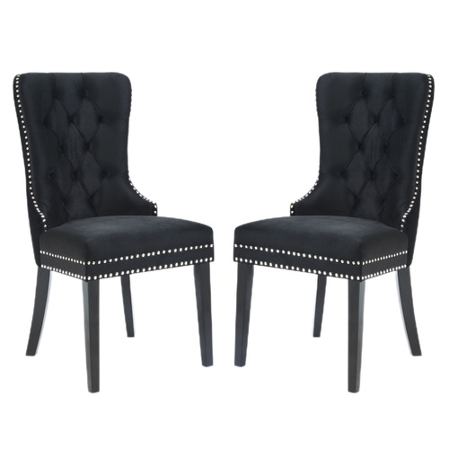 Dewin Tufted Velvet Dining Chairs | Temple & Webster