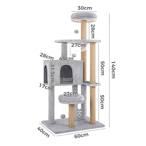 HoxtonRoom 141cm Luna Cat Tree | Temple & Webster