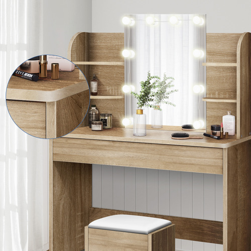 HoxtonRoom 2 Piece Taimi Dressing Table & Stool Set | Temple & Webster