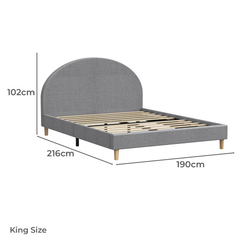 HoxtonRoom Kenyatta Upholstered Platform Bed | Temple & Webster
