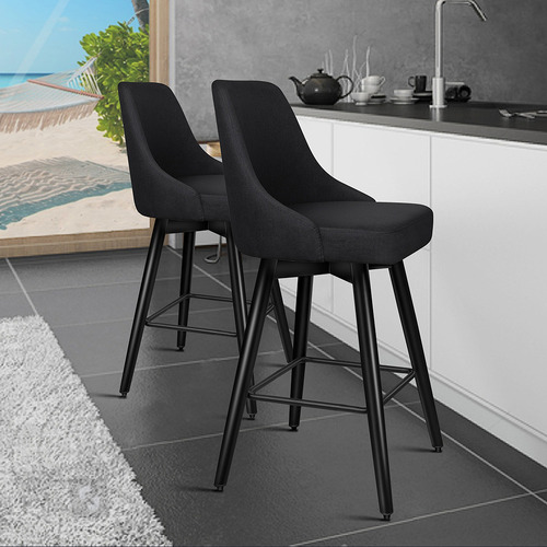65cm Augusta Swivel Bar Stools | Temple & Webster