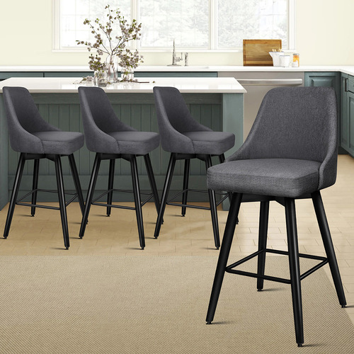 HoxtonRoom 65cm Augusta Swivel Bar Stools | Temple & Webster