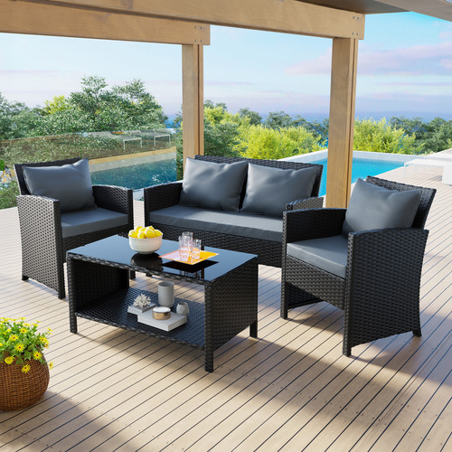 HoxtonRoom 4 Seater Adair Outdoor Lounge Set | Temple & Webster