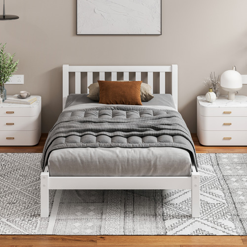 HoxtonRoom Hazel Pine Wood Bed with Underbed Storage | Temple & Webster