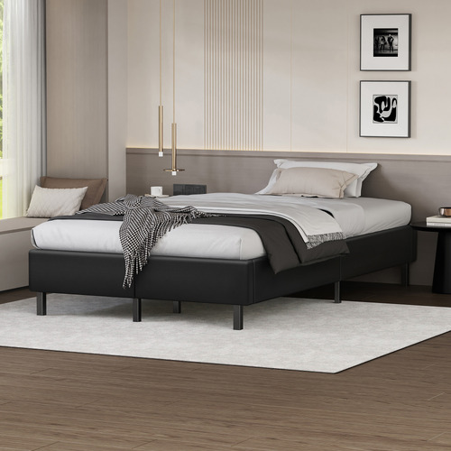 HoxtonRoom Maryam Faux Leather Bed Base | Temple & Webster