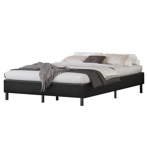HoxtonRoom Maryam Faux Leather Bed Base | Temple & Webster