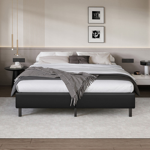 HoxtonRoom Maryam Faux Leather Bed Base | Temple & Webster