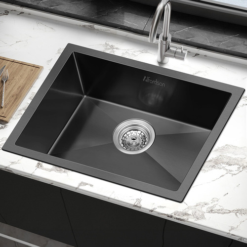 HoxtonRoom Wingrave 600mm Single Stainless Steel Kitchen Sink | Temple ...