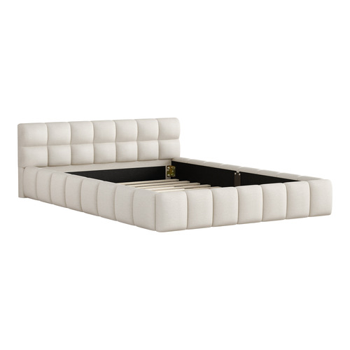 HoxtonRoom Beige Ellie May Platform Bed | Temple & Webster