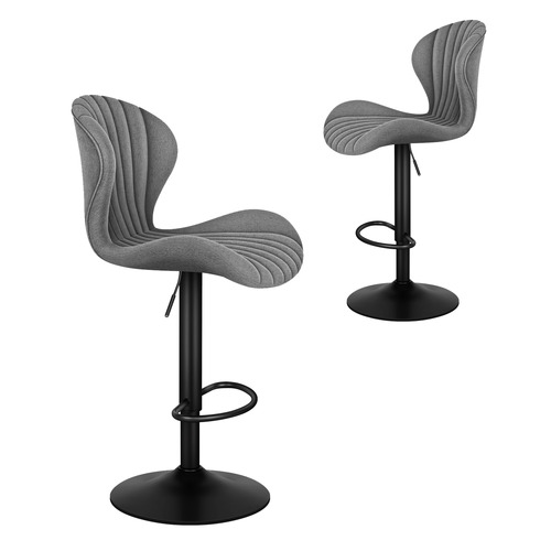 Grey Deston Adjustable Bar Stools | Temple & Webster