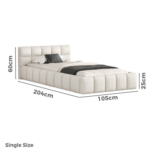 HoxtonRoom Beige Ellie May Platform Bed | Temple & Webster