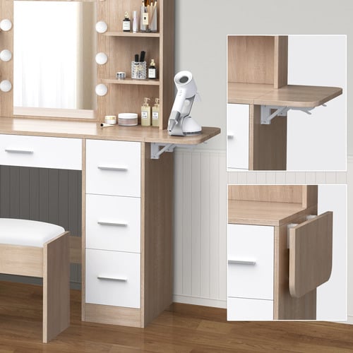 HoxtonRoom 2 Piece Willow Dressing Table & Stool Set | Temple & Webster