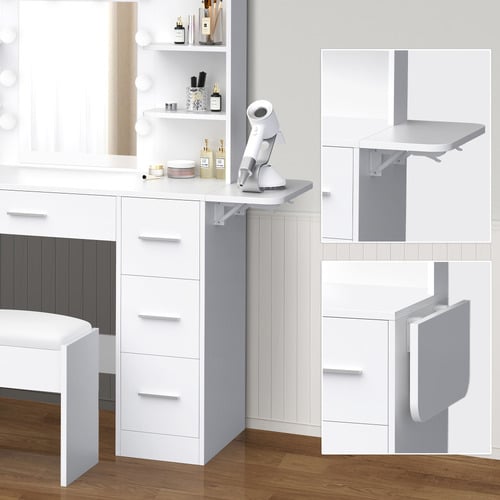 HoxtonRoom 2 Piece Willow Dressing Table & Stool Set | Temple & Webster