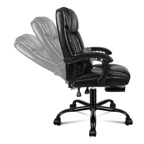 HoxtonRoom Marius PU Leather Executive Chair with Footrest | Temple ...