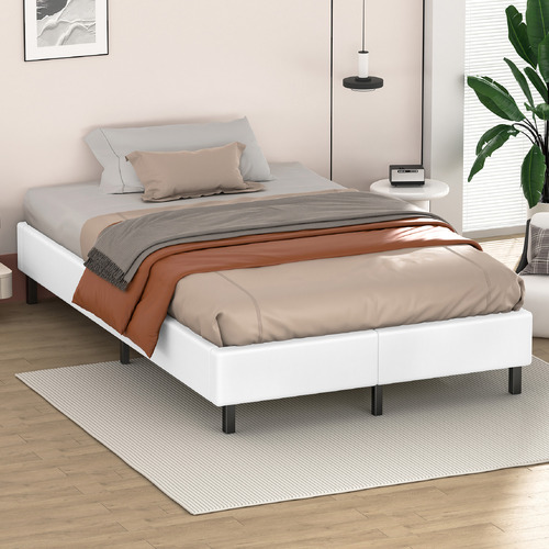 HoxtonRoom Maryam PU Leather Bed Base | Temple & Webster