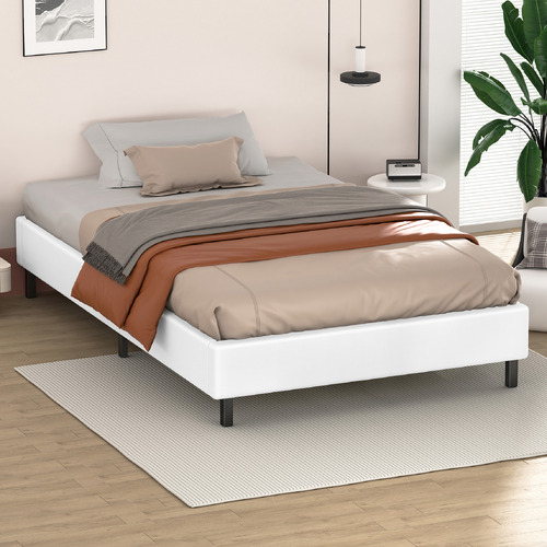 HoxtonRoom Maryam PU Leather Bed Base | Temple & Webster