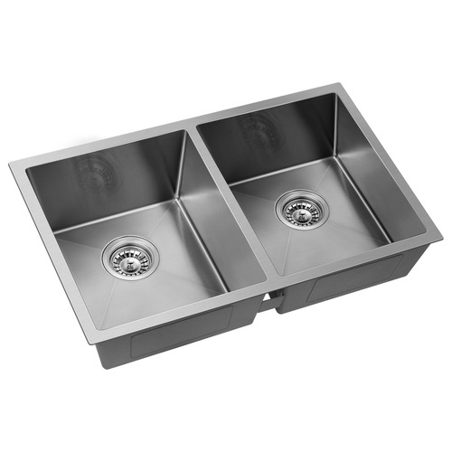 HoxtonRoom Agnes 770mm Double Stainless Steel Kitchen Sink | Temple ...