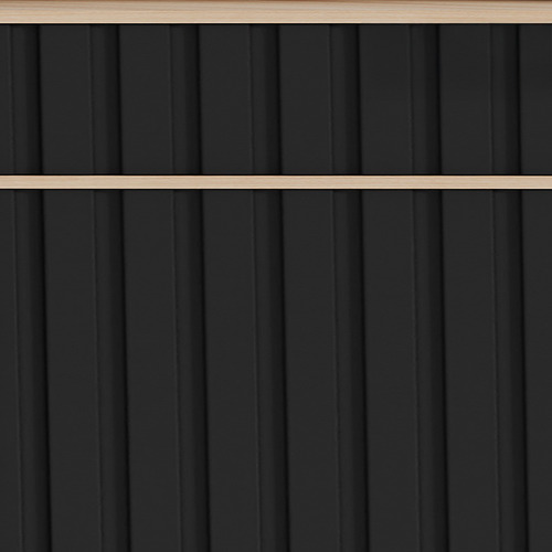 Black Bexley Ribbed Bedside Table | Temple & Webster