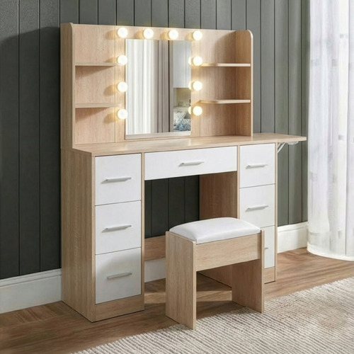 HoxtonRoom 2 Piece Willow Dressing Table & Stool Set | Temple & Webster