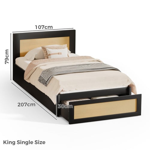 Jerry Rattan Platform Bed | Temple & Webster