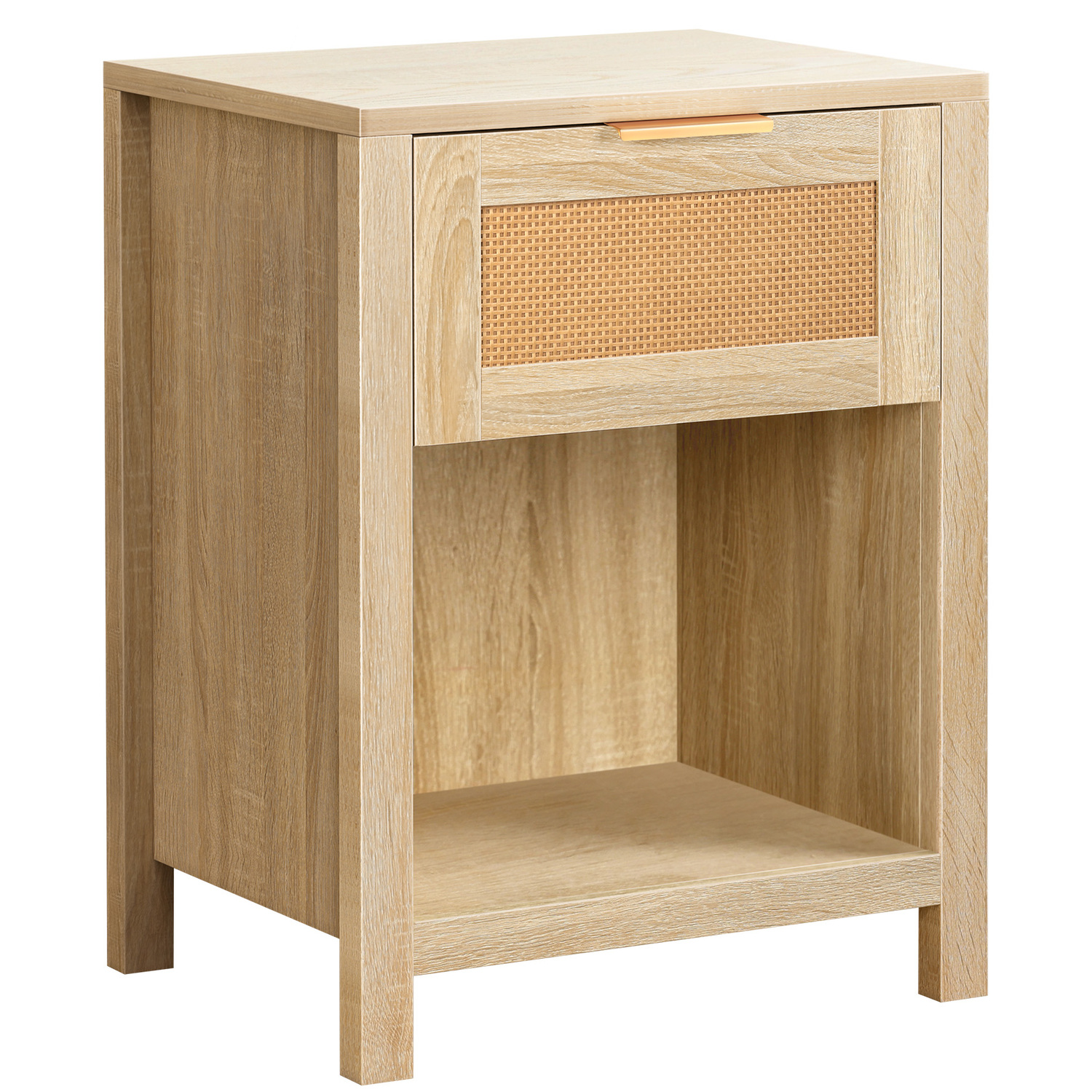 HoxtonRoom Alira Rattan 1 Drawer Bedside Table | Temple & Webster