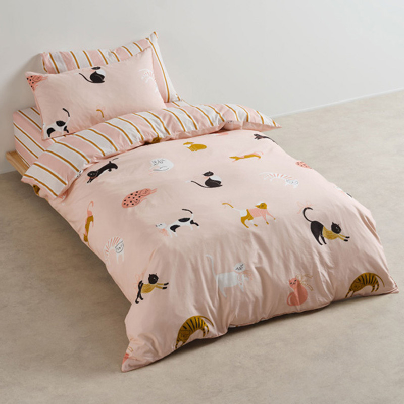 Linen House Kids Cats N Bows Quilt Cover Set | Temple & Webster